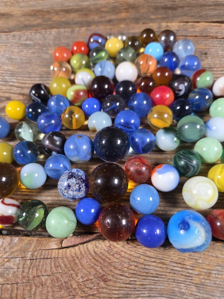 Colorful Marbles Big Lot 80+ Marbles 1.3lbs | eBay