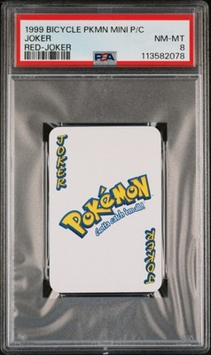 1999 BICYCLE POKEMON MINI PLAYING CARDS RED DECK JOKER PSA 8 | eBay