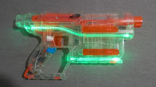 Nerf Modulus Shadow ICS-6 Transparent Light up Dart Blaster Stealth Ops ...