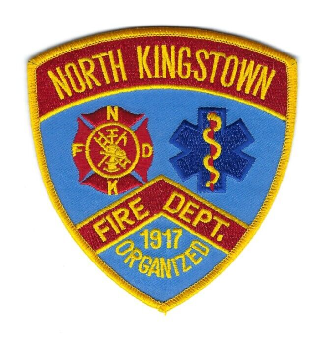 North Kingstown RI Rhode Island Fire Dept. *RED CHEVRON* patch - NEW ...