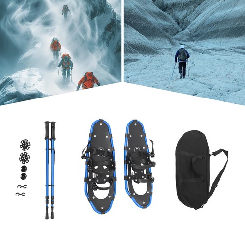 25" Aluminum Lightweight Snow Shoes with Trekking Poles and Carrying ...