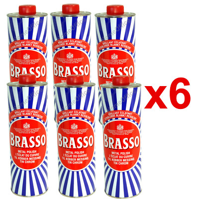 6 Litres Brasso Liquid Metal Brass Copper Chrome Polish Braso Cleaner ...