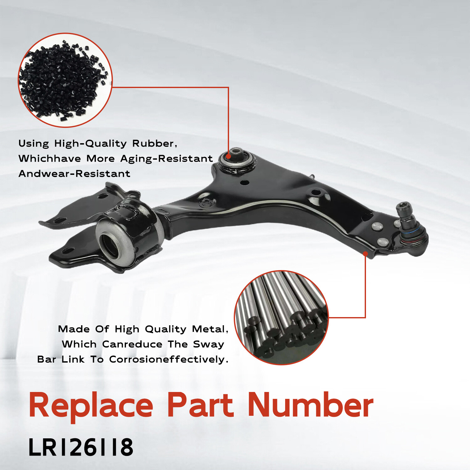 Front Right Passenger Lower Control Arm for 2017-2019 Land Rover 2.0L ...