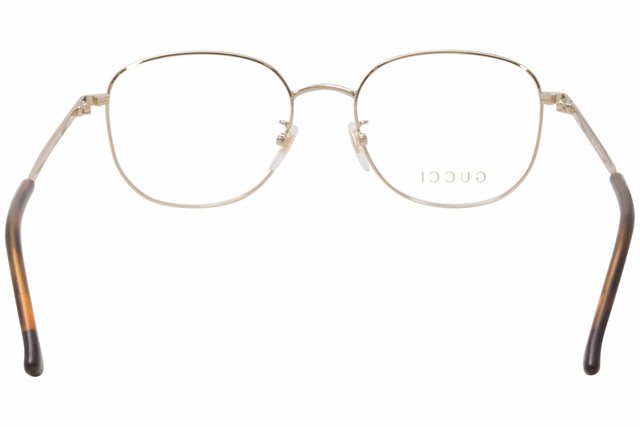 Gucci Gg0838ok 002 Gold Square Round Men's Metal Eyeglasses 52 Mm for ...