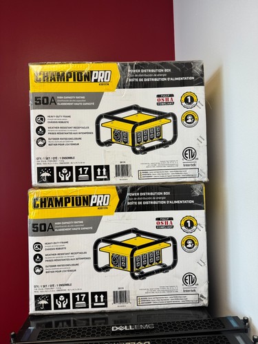 Champion Pro50 OSHA Compliant Power Distribution Box, 50-Amp Twist Lock ...