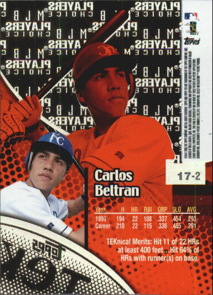2000 Topps Tek Pattern 2 Kansas City Royals Baseball Card #17 Carlos ...
