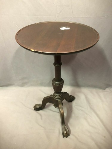Antique Mahogany Tilt Top Three Leg Claw Foot Table | eBay