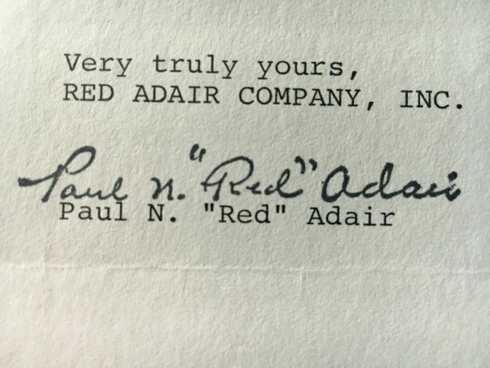 Red Adair autographed card & Original Letter- as in Hellfighters film ...