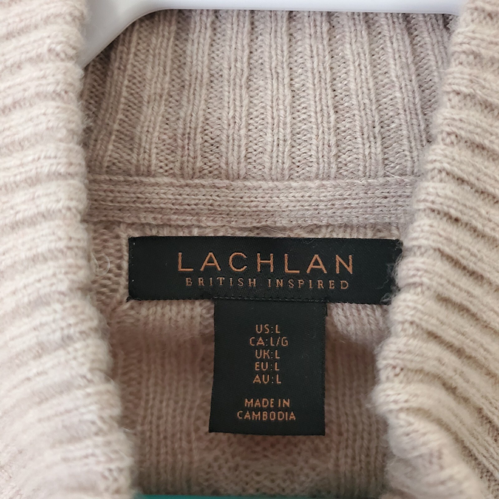 Lachlan British Inspired Mens L Lambswool Blend Knit … - Gem