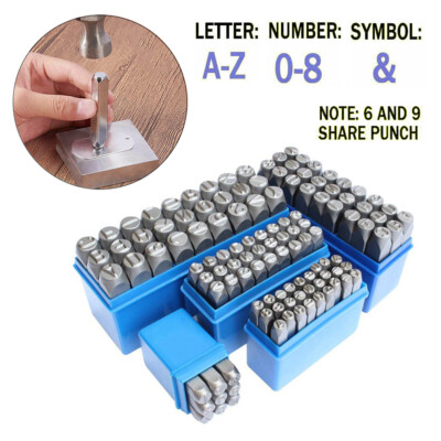 9/27PCS Numbers Alphabet Letters Punches Set Stamp Metal Die Tool Kit ...