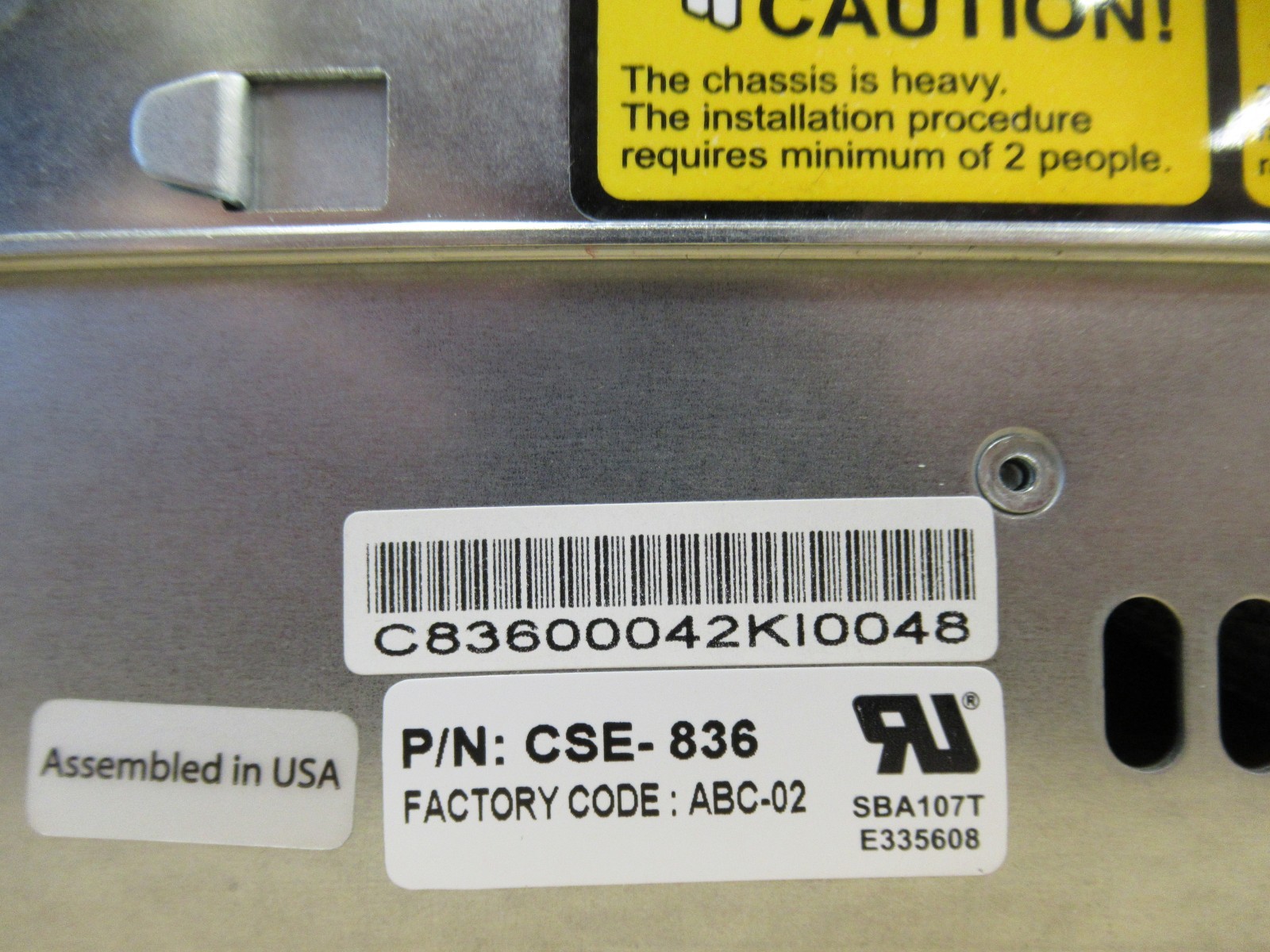 Supermicro 3u Cse-836 Server Chassis With 2x PSU Backplane Sas836tq ...