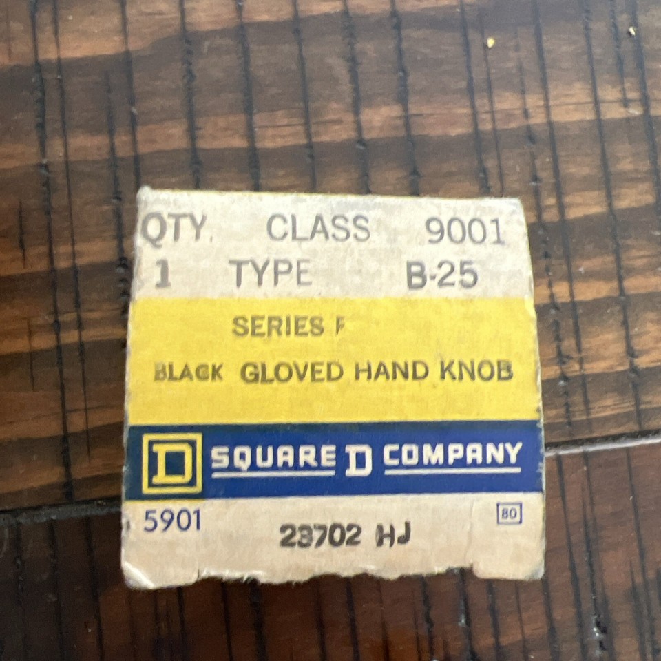 SQUARE D 9001B25 SELECTOR SWITCH Black Gloved Hand Knob Free Shipping ...