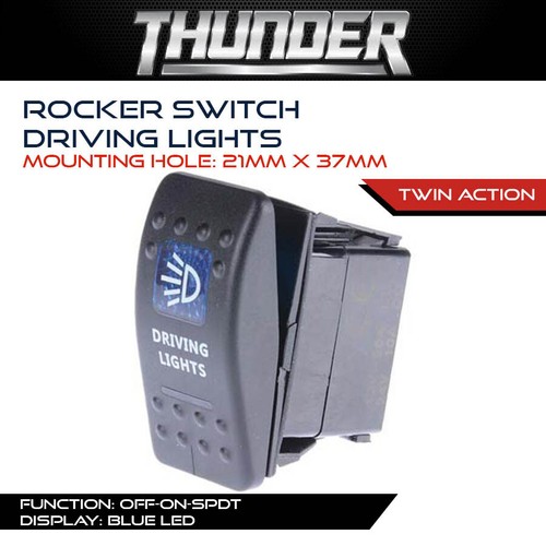Thunder Rocker Switch Driving Lights 12V - 24V 21mm x 37mm Vehicle 4x4 ...
