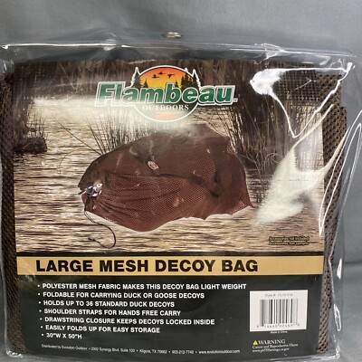 Flambeau FL19-414 Large Mesh Duck Goose Decoy Bag-Holds Up to 36 Decoy ...