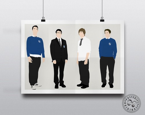 INBETWEENERS - Minimalist Poster by Posteritty Will, Jay, Simon, Neil ...