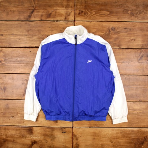 Vintage Speedo Windbreaker Jacket XL 90s Blue | eBay