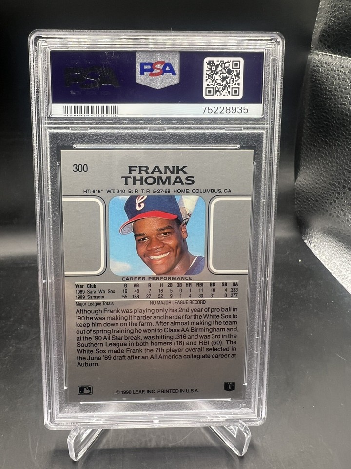 1990 Leaf Frank Thomas PSA 10 Auto 10 Gem Mint | eBay