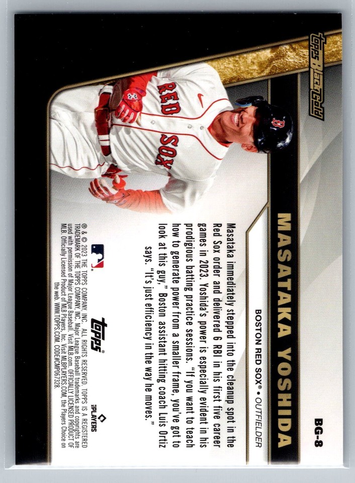 2023 Topps Black Gold #BG-8 Masataka Yoshida RC | eBay
