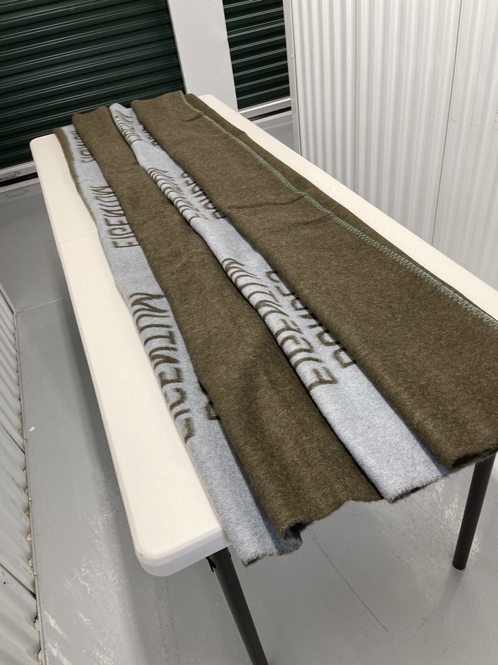 Genuine Vintage West German Army “Bundes- Eigentum” Wool Blanket New 79 ...