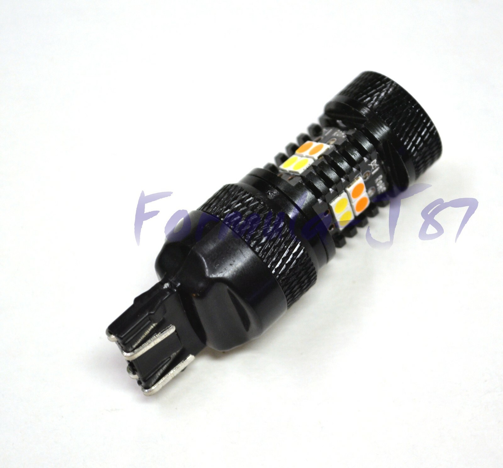 LED Switchback Light 3030 White Amber 7444 Two Bulbs Resistor Front ...