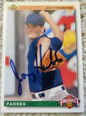 Joey Hamilton Auto Autographed Signed 1992 Upper Deck RC Card San Diego ...