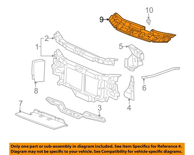 GM OEM 17-23 Express 2500 Radiator Support Radiator Support-Air Baffle ...
