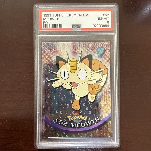 PSA 8 MINT Meowth TOPPS T.V. #52 Pokemon Card | eBay