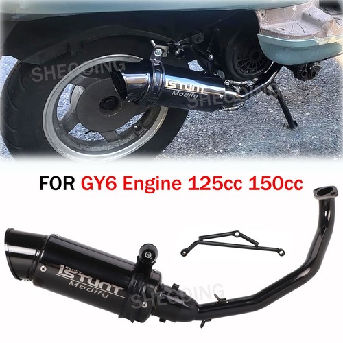 Motorcycle Exhaust System For For GY6 Engine 125cc 150cc Scooter Moped ...