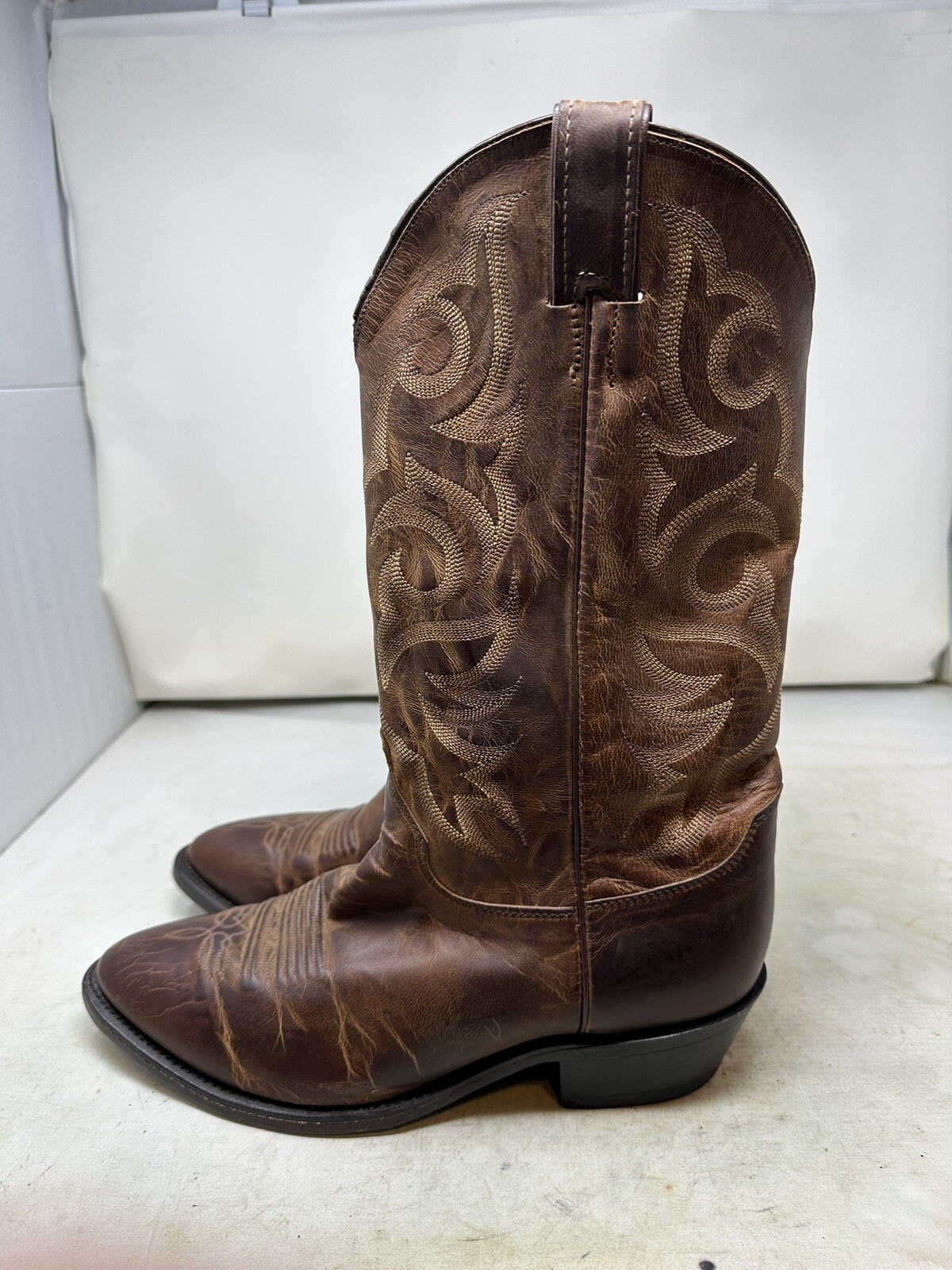 Justin Distressed Goat Cowboy Western Boots 2704 Made… - Gem
