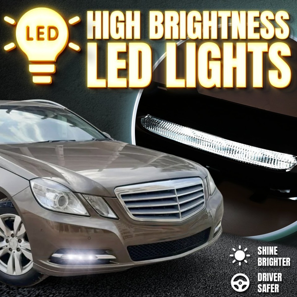 LED For Benz W212 E250 E300 E350 2009-2013 Daytime Running Light DRL ...