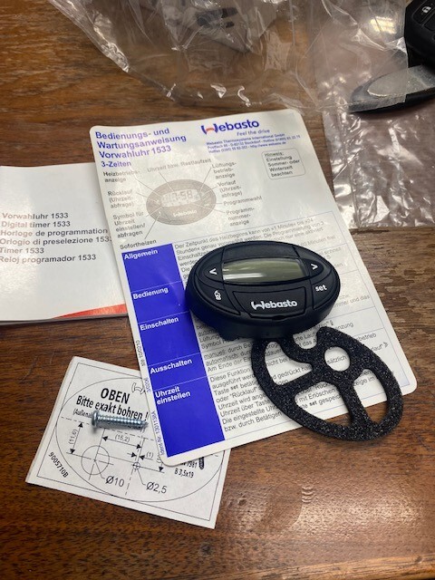 Webasto Komfort Vorwahluhr 1533 1533/12 Parking Heater Switch Panel ...