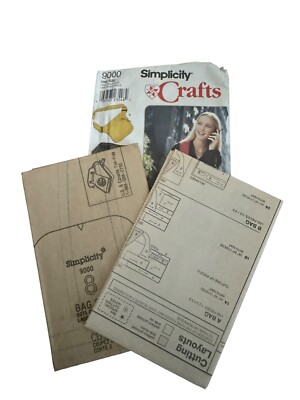 Simplicity 9000 Sewing Pattern UNCUT Misses Messenger Bags Cell Phone ...