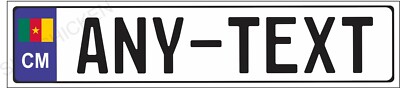 CAMEROON, European, EEC, Aluminum License Plate, Custom, Personalized ...