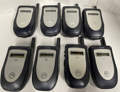 Lot of 8 Motorola Nextel i90c i Series Cellular Cell Flip Phones ...