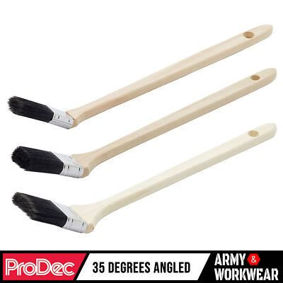 ProDec Dogleg Paint Brush Big Head Long Handled Angled Extra Hard to ...