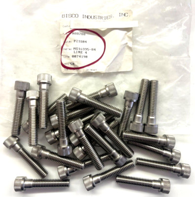 (2 PIECE LOT) MS16995-84, Mil. Spec. 18-8 Stainless Steel Socket Head ...