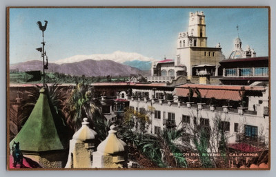 Mission Inn Riverside California Genuine Hand Colored Photograph ...