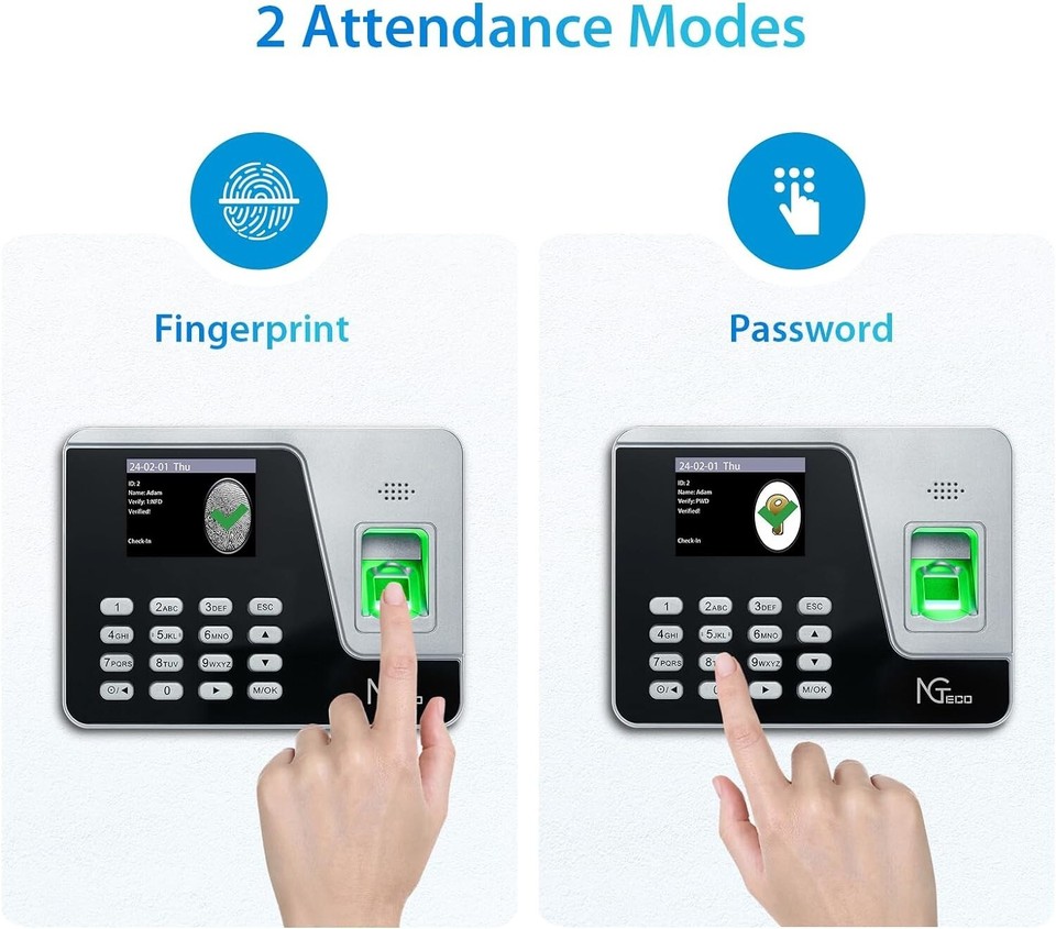NGTeco AS10 Standalone Time Card Machine Automatic Punch in Out | eBay