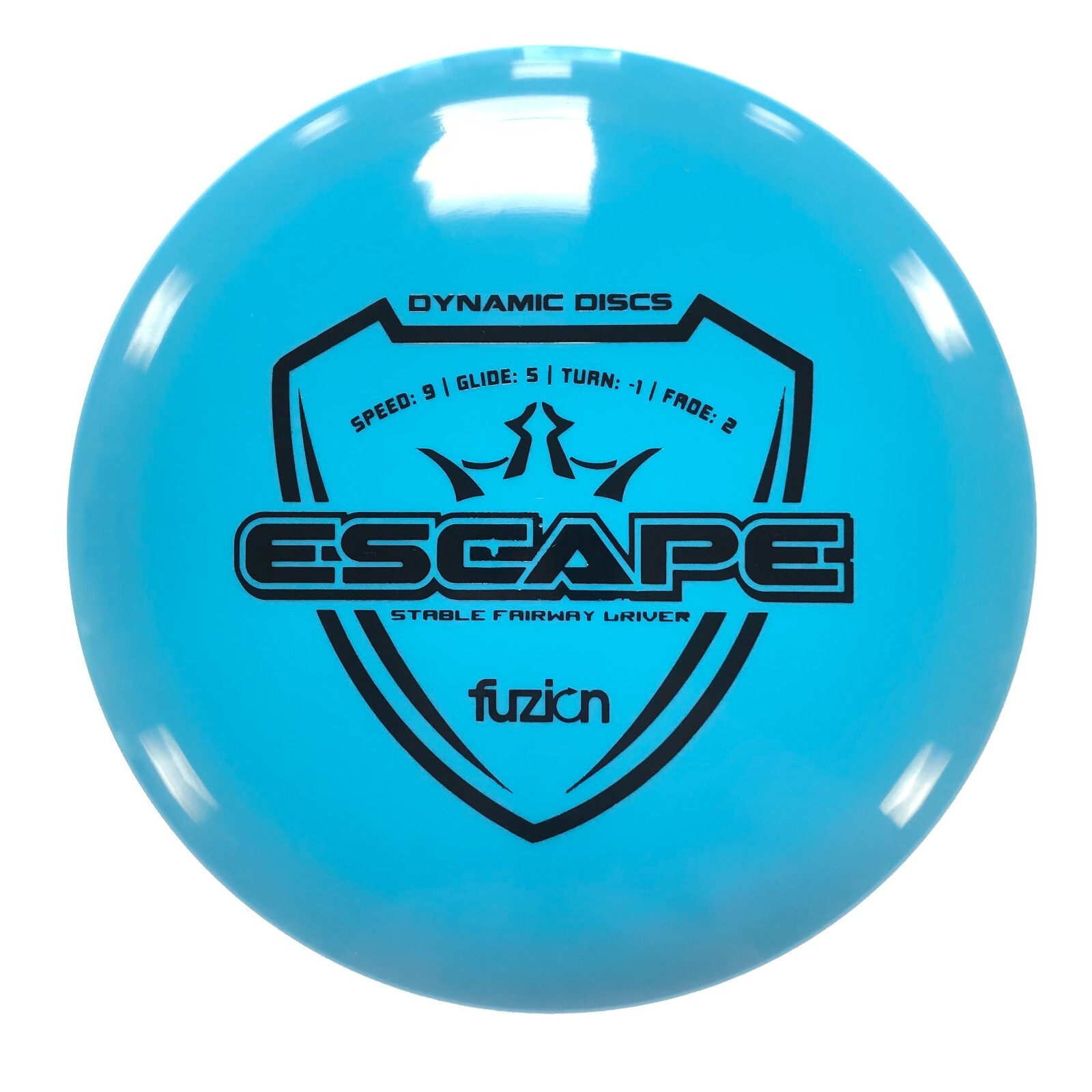 DISC GOLF DYNAMIC DISCS FUZION ESCAPE FAIRWAY DRIVER 175g BLUE W/ BLACK ...