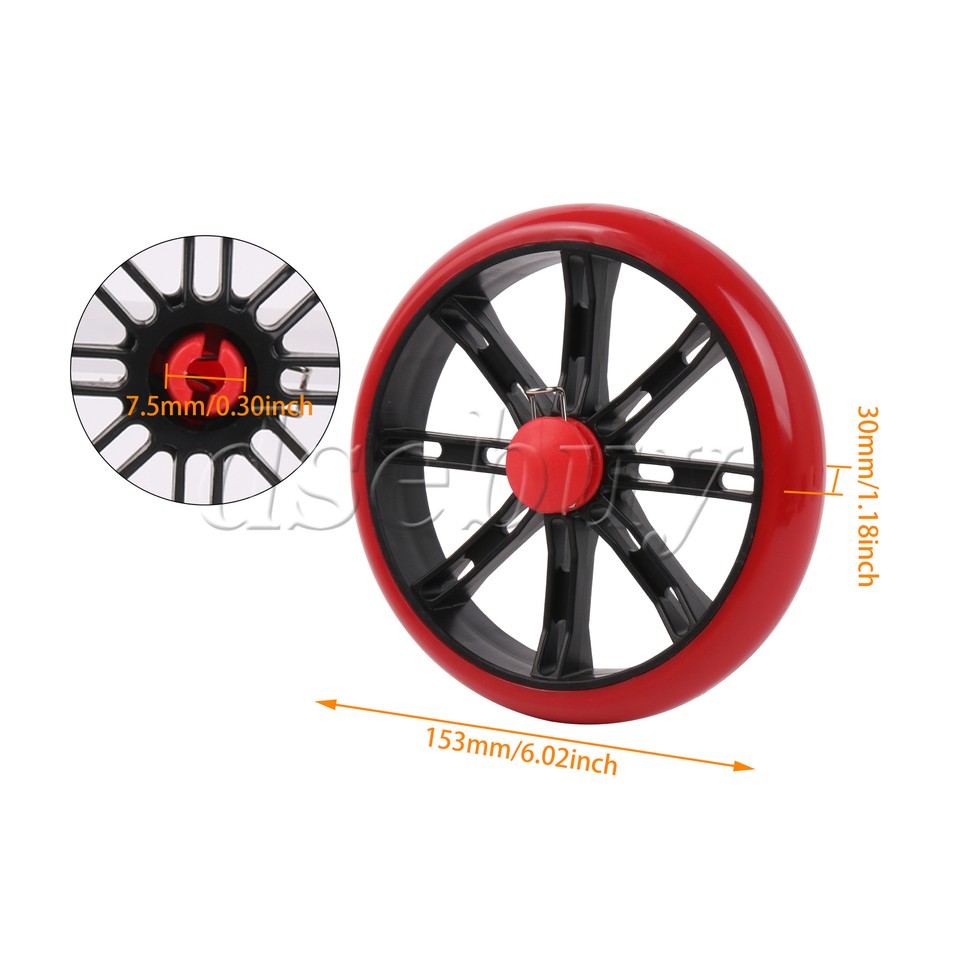 2 Pcs Shopping Cart Wheels 6 Inch Diameter PU Tires Trolley Bearings ...