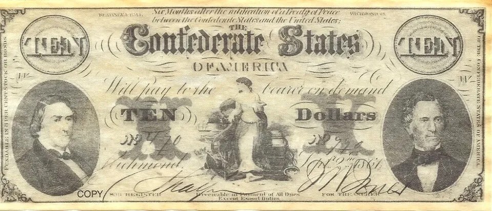 Confederate States Civil War Era Currency - Banknotes - Set C | eBay