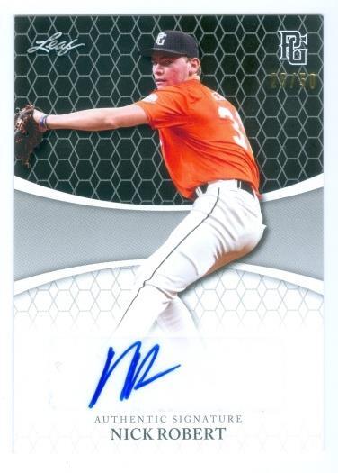 NICK ROBERT "AUTOGRAPH CARD /50" LEAF PERFECT GAME NATIONAL 2022 | eBay