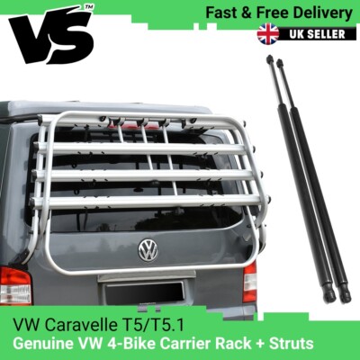 FOR VW CARAVELLE T5 T5.1 GENUINE TAILGATE 4 BIKE BICYCLE HOLDER RACK ...