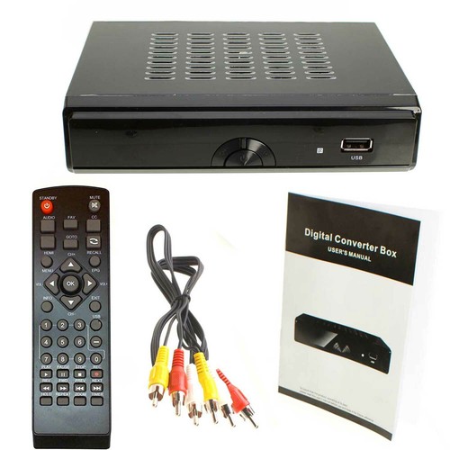 HDTV Digital Converter Box for TV HDMI Cable with Remote View/Record ...