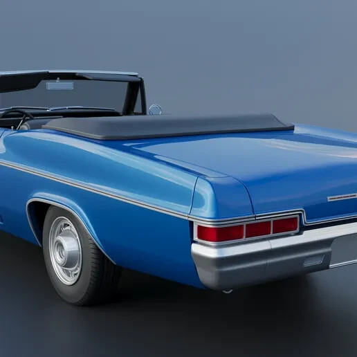 Chevrolet Impala Convertible 1966 3d resin printed model kit in 1/25 ...