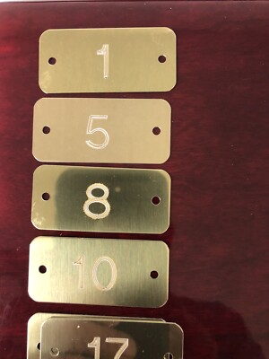 Numbered Stadium Seat or Locker Tags Aluminum or Brass | eBay