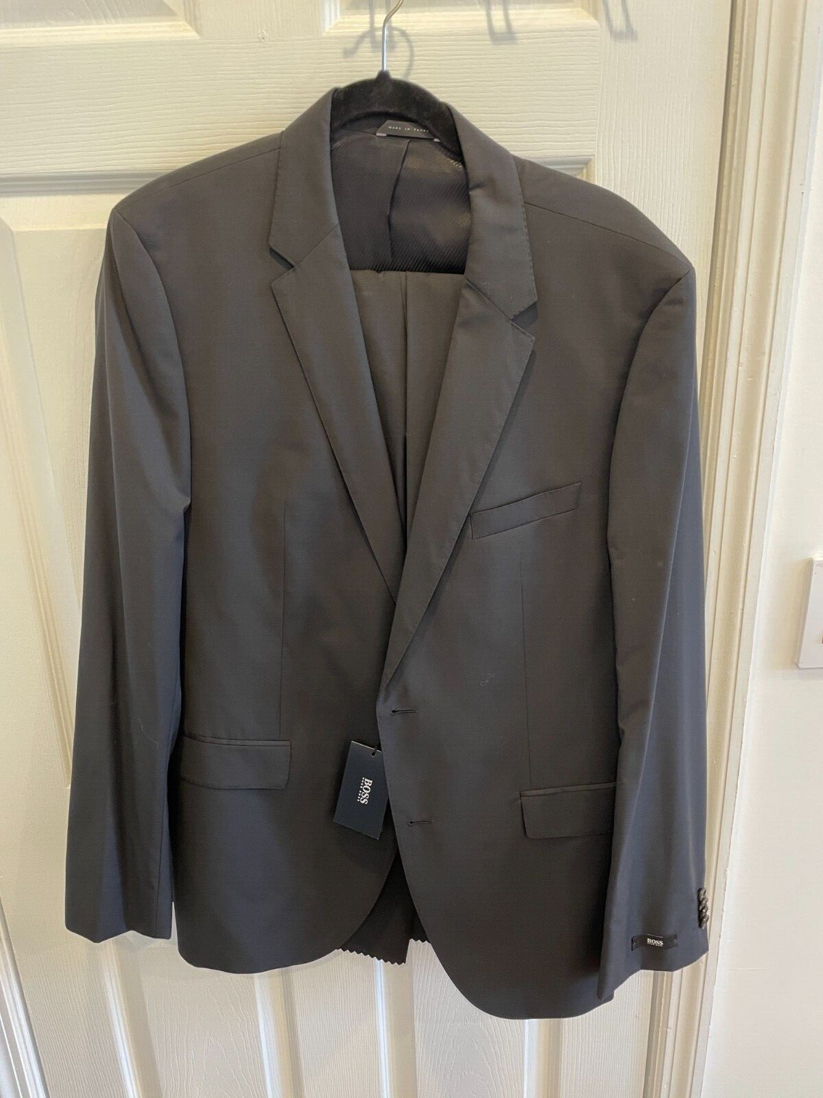 44R Black Boss Suit - Unworn and Untailored | eBay