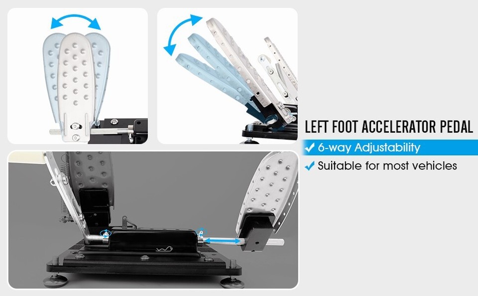 Left Foot Accelerator Gas Pedal Portable LFGP Drive Assist for Handicap ...