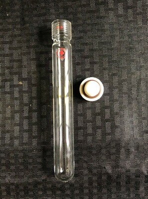 Ace Glass Pressure Tube 35mL 25.4mm OD, 17.8cm w/ #15 Back-Seal Plug ...