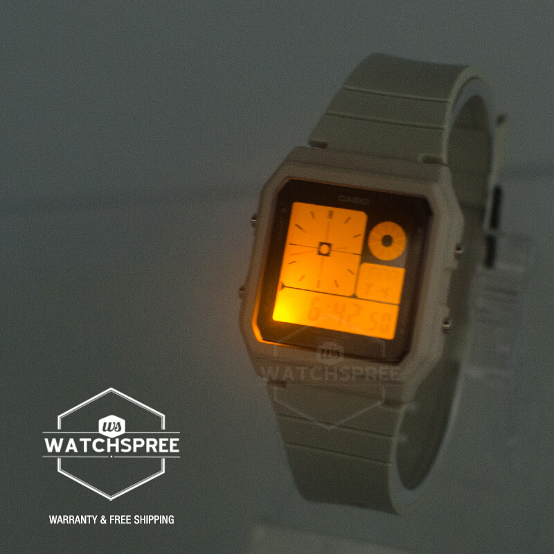Casio Analog Digital Bio-Based Light Grey Resin Band Watch LF20W-8A LF ...